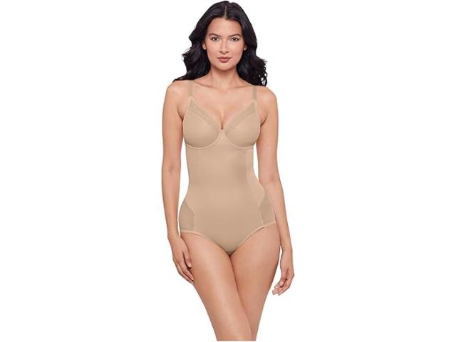 (取寄) ミラクルスーツ シェイプウェア レディース セクシー シーア シェーピング ボディスーツ Miraclesuit Shapewear women Sexy Sheer Shaping Bodysuit Warm Beige