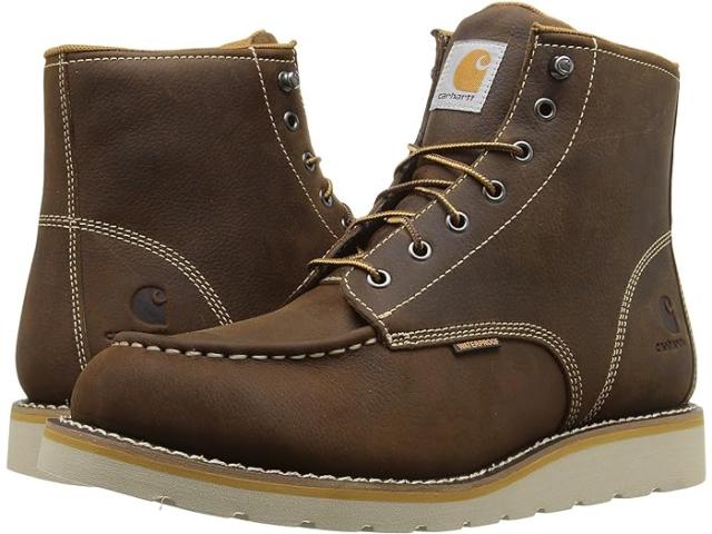 (取寄) カーハート メンズ 6インチ ノン-セーフティ トゥ ウェッジ ブーツ Carhartt men 6-Inch Non-Safety Toe Wedge Boot Brown Oil Tanned Leather