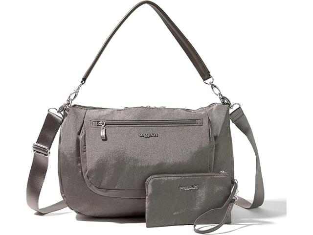 (取寄) バッガリーニ レディース モダン エブリウェア ハーフ ムーン メッセンジャー Baggallini women Modern Everywhere Half Moon Messenger Sterling Shimmer