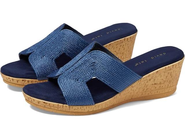 (取寄) デビッドテイト レディース ヴィーブ David Tate women Vibe Navy Rayon Fabric