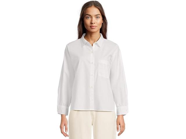 (取寄) リラ P レディース ドルマン スリーブ ボタンダウン シャツ Lilla P women Dolman Sleeve Button-Down Shirt White