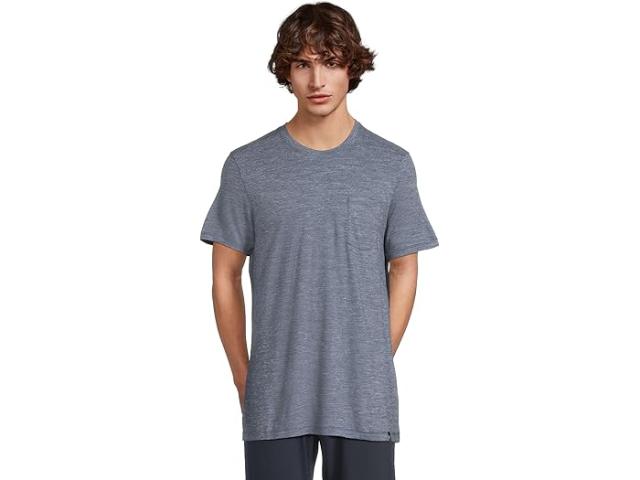 (取寄) スマートウール メンズ メリノ ヘンプ ブレンド ポケット ティー Smartwool men Merino Hemp Blend Pocket Tee Nightfall Blue Heather