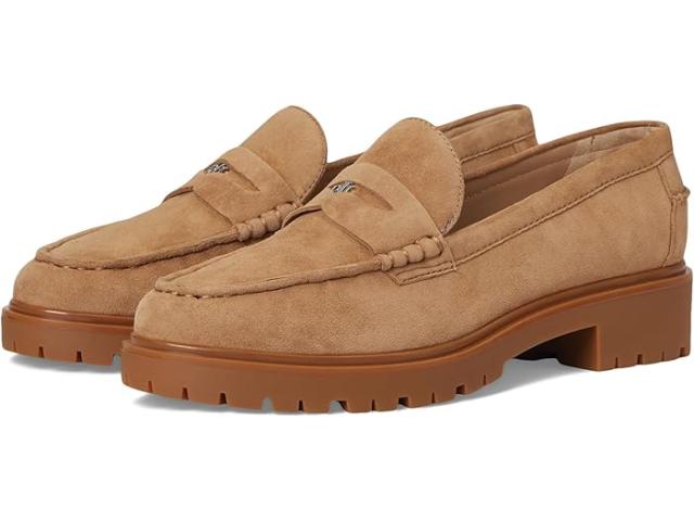 (取寄) ローレン ラルフローレン レディース マリ スエード ペニー ローファーズ Lauren Ralph Lauren women Marli Suede Penny Loafers Camel