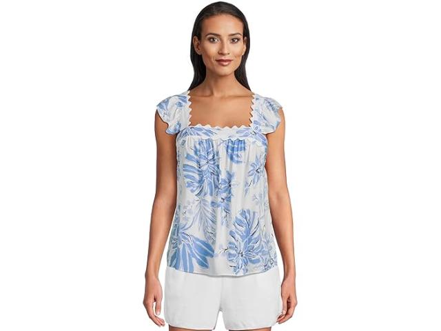 (取寄) リリー ピュリッツァー レディース スリーブレス トップ Lilly Pulitzer women Gyah Sleeveless Top Resort White Jet Set Jungle