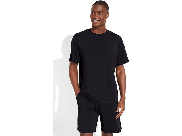 (取寄) エバージェイ メンズ ヘンリー ショーツ Pj セット Eberjey men Eberjey Henry Shorts Pj Set Black