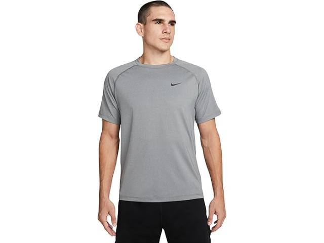 (取寄) ナイキ メンズ レディ ドライ-フィット ショート スリーブ フィットネス トップ Nike men Ready Dri-FIT Short Sleeve Fitness Top Smoke Grey/Heather/Black