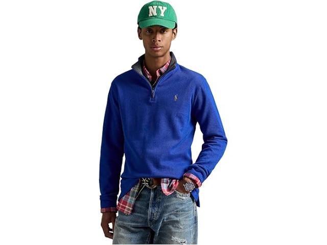 (取寄) ラルフローレン メンズ リブ クオーター ジップ プルオーバー Polo Ralph Lauren men Estate- Rib Quarter Zip Pullover Sapphire Star/Barclay Heather