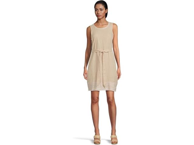 (取寄) トミーバハマ レディース トゥー パーム エンブロイダー スリーブレス シフト ドレス  Bahama women Two Palms Embroidered Sleeveless Shift Dress Natural Linen