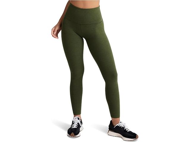 (取寄) ビヨンドヨガ レディース スペースダイ コート イン ザ ミディ ハイ ウェスト レギンス Beyond Yoga women Spacedye Caught In The Midi High Waisted Leggings Army Green Heather
