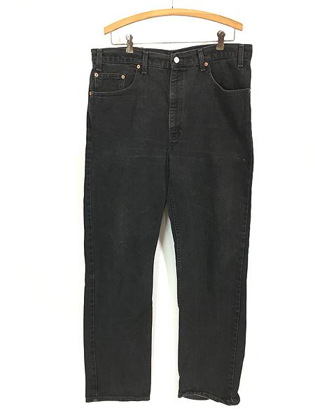 古着 00s USA製 Levi's 505-0260 サルファ スーパー ブラック デニム パンツ ジーンズ スリム W37 L31