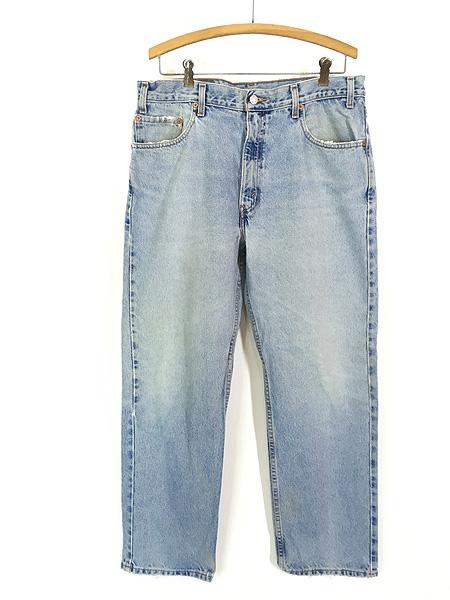 古着 90s Levi's 505-7112 ブルー デニム パンツ ジーンズ スリム W35 L29