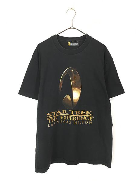 古着 90s USA製 STAR TREK THE EXPERIENCE ラメ プリント Tシャツ L 古着