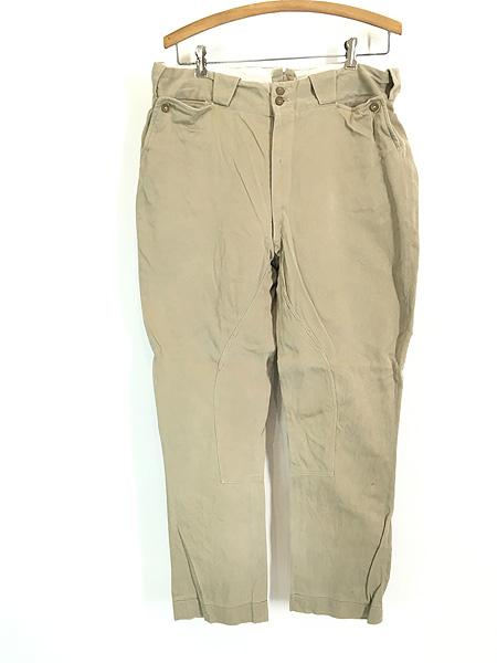 古着 50s Brittany コットン ギャバジン ジョッキー ジョッパーズ パンツ W34