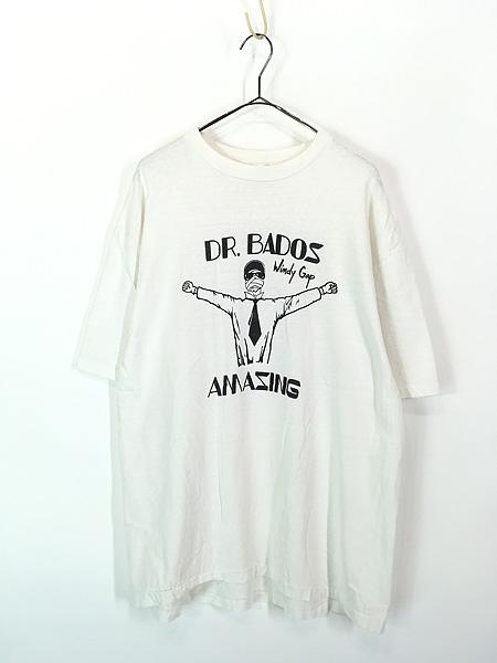 古着 90s USA製 DR.BADOS Windy Gap AMAZING 包帯男 モノクロ アート Tシャツ XL