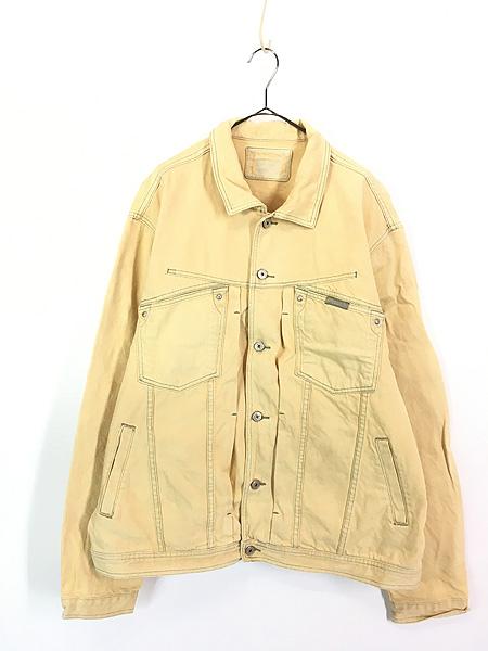 古着 90-00s MARITHE FRANCOIS GIRBAUD ビッグシルエット カラー デニム トラッカー ジャケット Gジャン XL