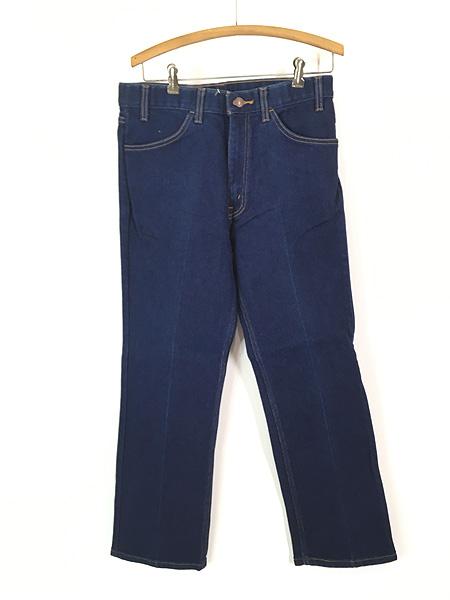 古着 90s Levi's 547-2317 真紺 ブルー ストレッチ デニム パンツ ジーンズ フレアストレート W32 L29