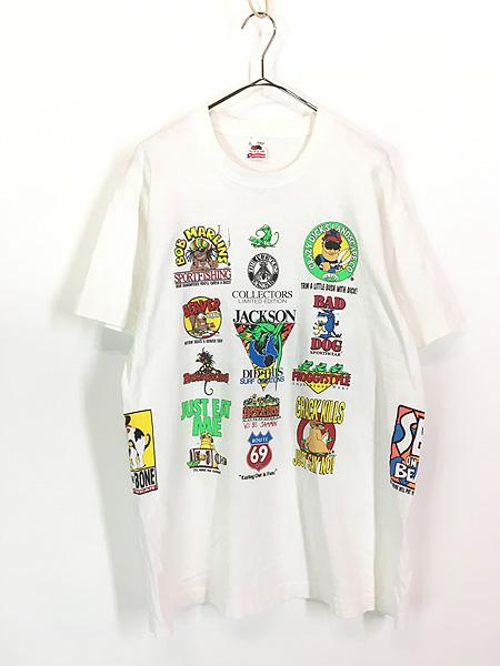 古着 90s USA製 THE OUTHOUSE DESIGN 豪華 マルチ ポップ アート Tシャツ L 古着