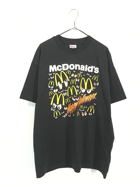 古着 90s USA製 McDonald's Happy Halloween マクドナルド ポップ アート Tシャツ XL 古着