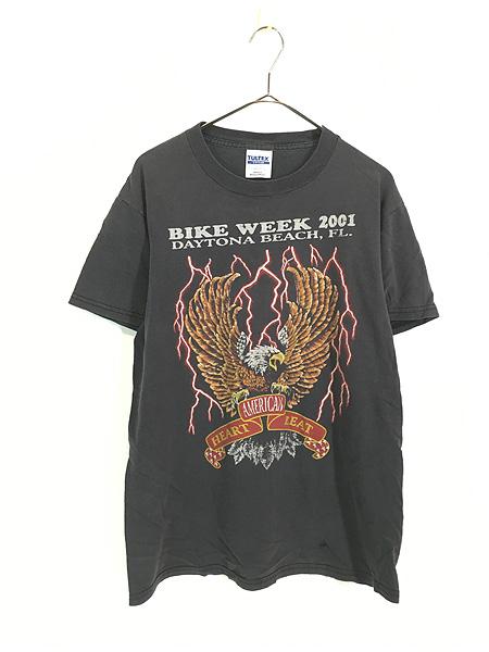 古着 00s 2001 BIKE WEEK イーグル サンダー Tシャツ M 古着