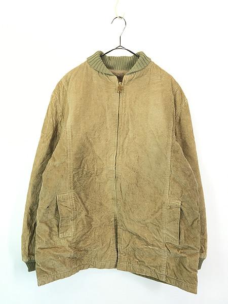 古着 60s Towncraft Penneys ボア ライナー 太畝 コーデュロイ ファラオ ジャケット コート XL