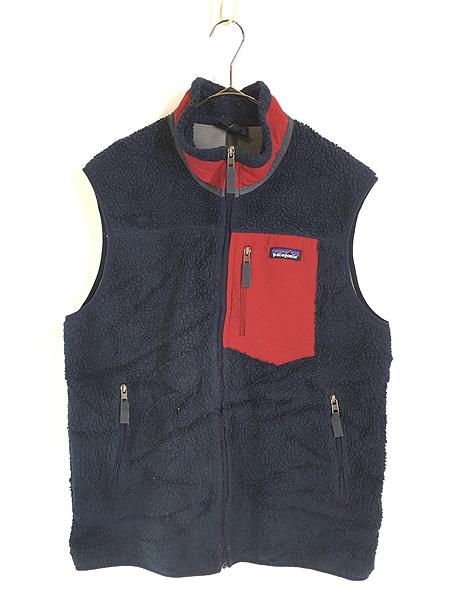 古着 17s Patagonia クラシック レトロX パイル フリース ベスト ネイビー L 古着