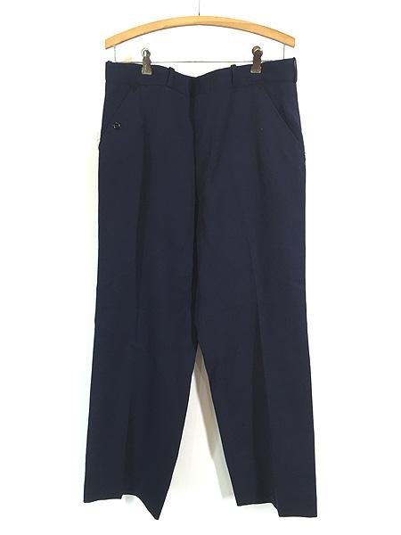 古着 60s SACO Uniforms アローポケット ミリタリー ウールギャバジン パンツ ストレート ミント!! 36R