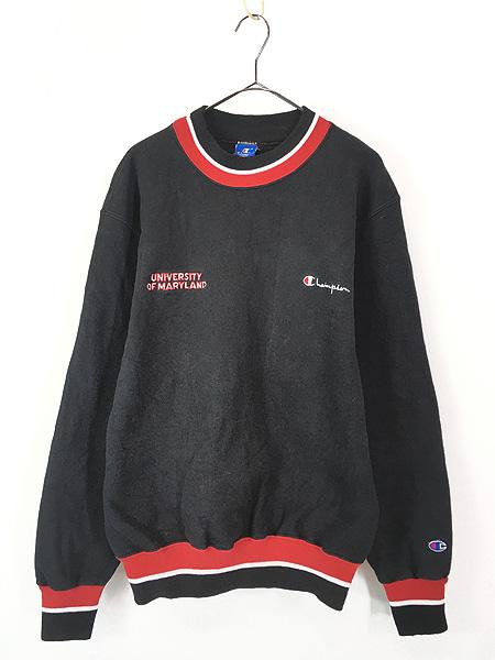 古着 80s USA製 Champion 「MARYLAND」 カレッジ リブライン スウェット トレーナー XL 古着