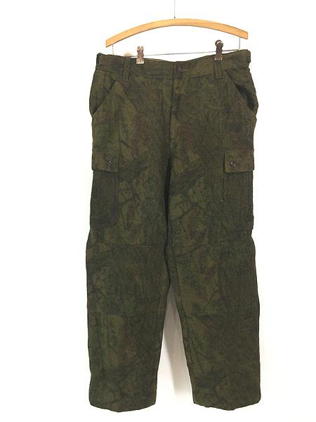古着 Columbia リアルツリー カモ 迷彩 Wニー ウール カーゴ パンツ W34 L30 古着
