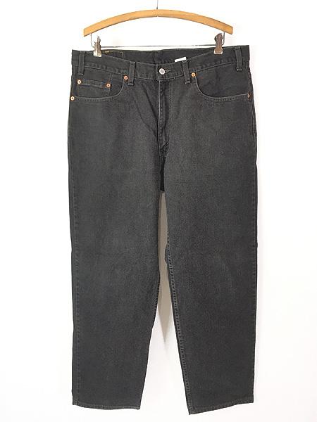古着 00s 製 Levi's 550-0260 サルファ スーパー ブラック デニム パンツ ジーンズ テーパード W37 L29