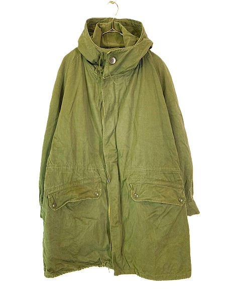 古着 70s フランス軍 M64 「ARMEE FRANCAISE」 ミリタリー コットンツイル フィールド モッズ コート パーカー ライナー付 108C