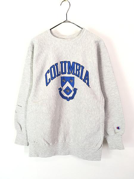 古着 90s USA製 Champion Reverse Weave 「COLUMBIA」 2段 カレッジ リバース スウェット XL 古着