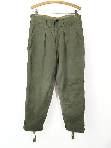 古着 60s チェコ軍 防寒 中綿 キルティング ライナー ミリタリー 5ポケット コットンサテン ウィンター カーゴ パンツ 2