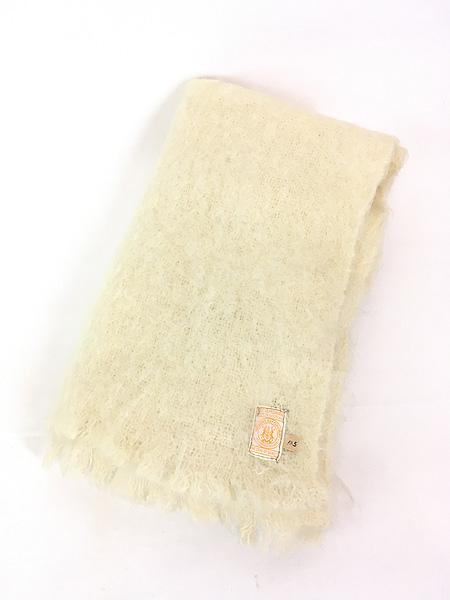 雑貨 古着 40-50s Scotland製 HUDSON’S BAY COMPANY 100% モヘア ウール マフラー ストール 大判 古着