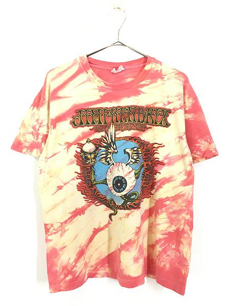 古着 80s USA製 Jimi Hendrix Experience 「Flying Eyeball」 ギター ロック バンド タイダイ Tシャツ L