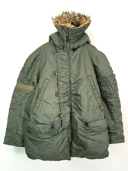 古着 60s 米軍 USAF N-3B 6279F コヨーテ ファー ミリタリー 防寒 ナイロン フライト ジャケット パーカー XL位