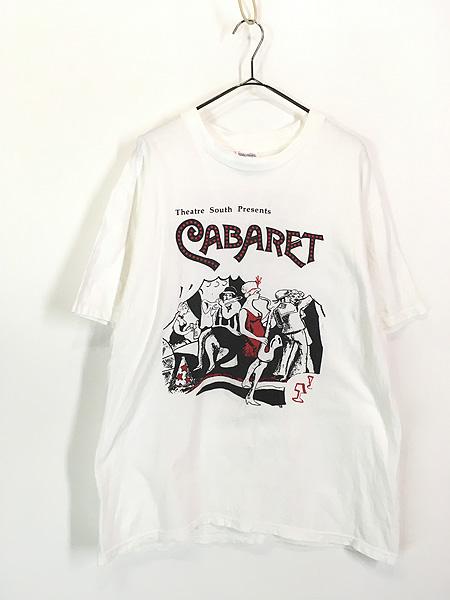 古着 90s USA製 Cabaret キャバレー アート ミュージカル Tシャツ L