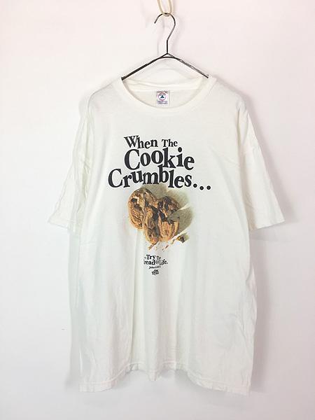 古着 90s Living Epistles 「Cookie Crumbles」 チョコチップ クッキー キリスト 聖書 Tシャツ XL 古着