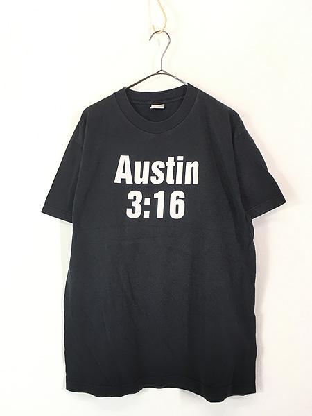 古着 90s USA製 WWF Stone Cold Austin 3:16 スカル スモーク レスリング プロレス 格闘技 Tシャツ L
