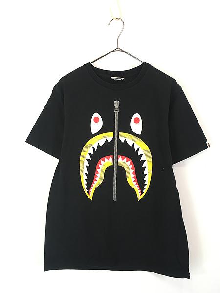 古着 90s 日本製 A BATHING APE 初期 エイプ シャーク ストリート ブランド Tシャツ シルバー S