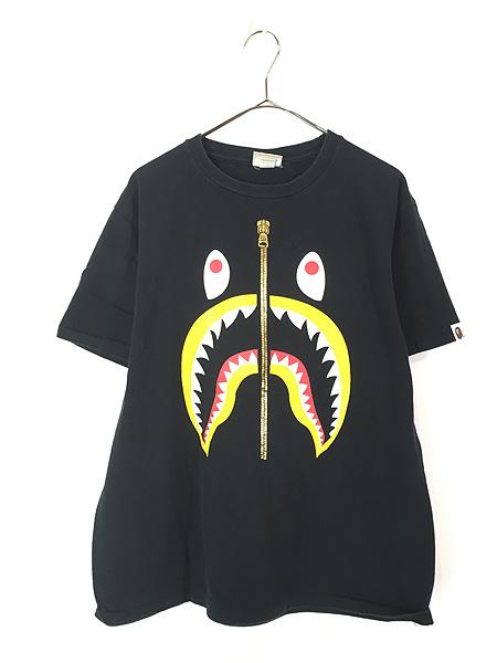 古着 90s A BATHING APE 初期 エイプ シャーク ストリート ブランド Tシャツ ゴールド M