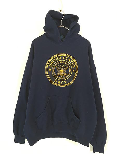古着 80s USA製 Sofee 「US NAVY」 リフレクター ミリタリー スウェット パーカー XL