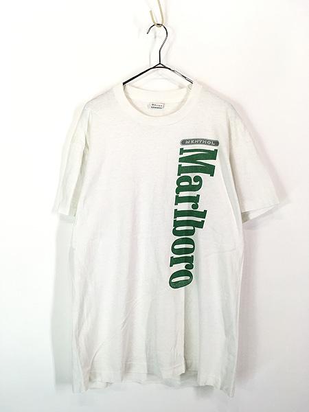 古着 80s USA製 Marlboro Menthol マルボロ メンソール タバコ Tシャツ L 古着