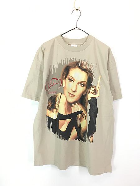 古着 90s USA製 Celine Dion 「Let's Talk About Love Tour」 ツアー ポップ ミュージック シンガー Tシャツ L