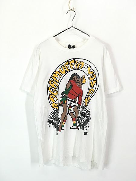 古着 90s USA製 MSP 「Ragamuffin Lover」 ロック レゲエ ブラック ミュージック Tシャツ L