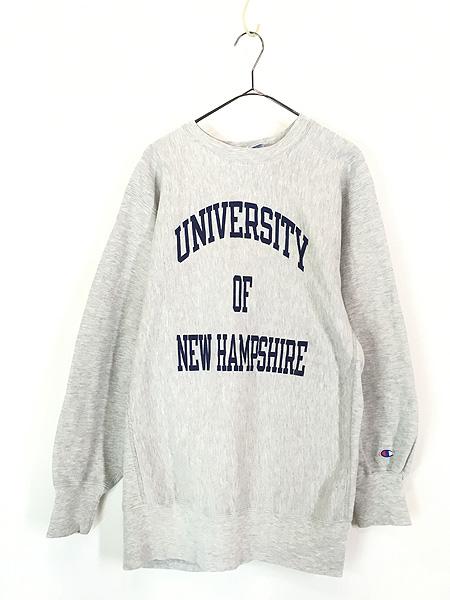 古着 90s USA製 Champion Reverse Weave 「NEW HAMPSHIRE」 3段 カレッジ リバース スウェット XL 古着