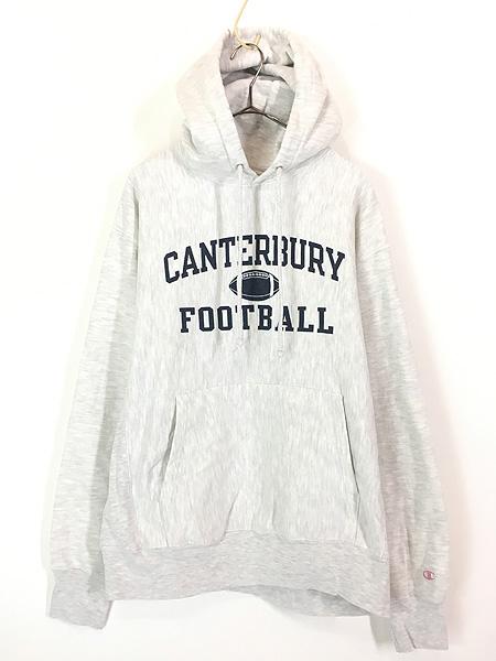 古着 00s Champion Reverse Weave 「CANTERBURY FOOTBALL」 BIG アルファベット リバース スウェット パーカー M 古着