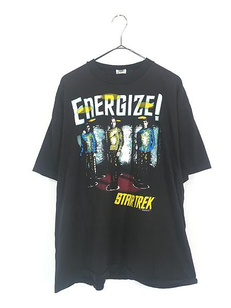 古着 90s USA製 STAR TREK 「ENERGIZE!」 スタートレック SF ドラマ 映画 ムービー Tシャツ L