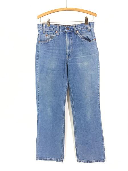 古着 90s USA製 Levi's 517-0215 ヒゲ ブルー デニム ブーツカット パンツ ジーンズ W31 L29