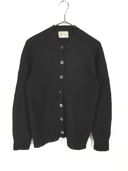 レディース 古着 60s Lerner Shops 無地 ソリッド モヘア ウール ニット カーディガン M位 古着