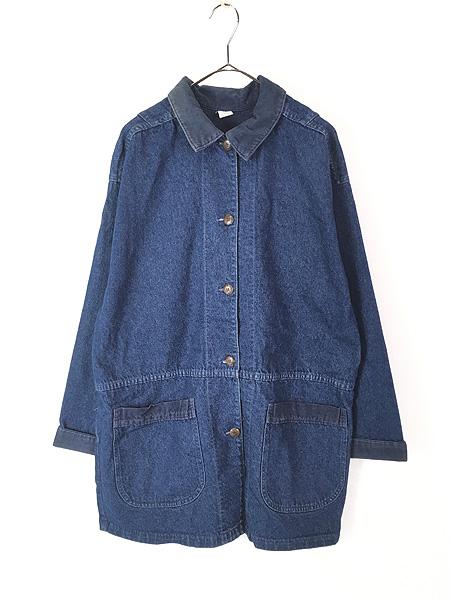 レディース 古着 70s USA製 OshKosh B'gosh 襟 コーデュロイ デニム カバーオール ジャケット M 古着
